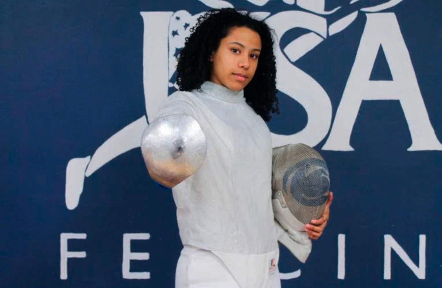 Collegiate fencer parries - Nancy B. Kennedy